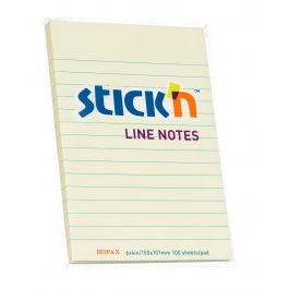 FSC Mix Credit 152x101mm Line Notes, 100 sheets, pastel yellow